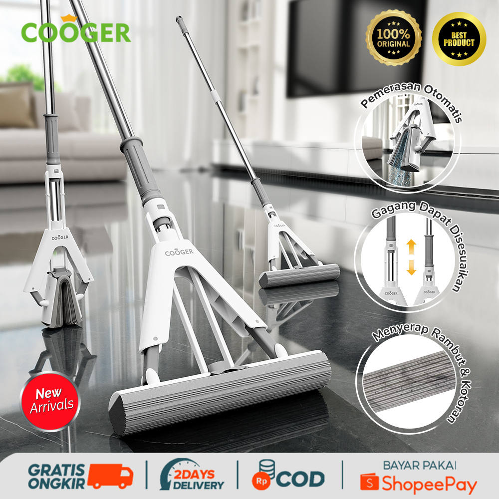 Jual COOGER Alat Pel Spons Peras Otomatis Luxury Sponge Mop Pel Busa ...