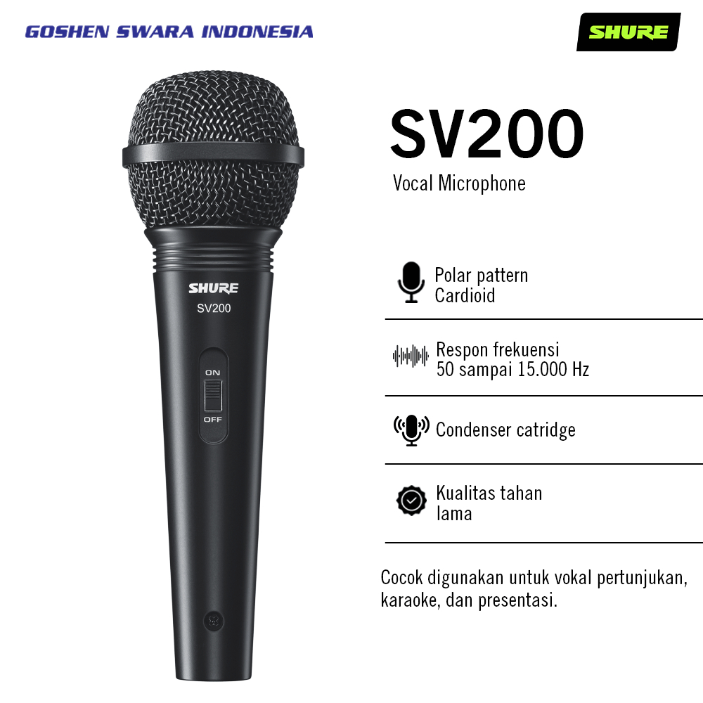 Jual Shure SV200 Dynamic Microphone | Shopee Indonesia