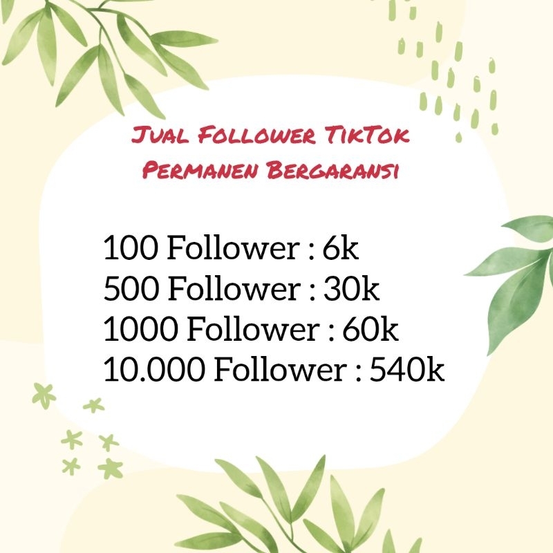 Jual Jual Followers/ Follower TokTik/TikTok Bergaransi | Shopee Indonesia Jual Jual Followers/ Follower TokTik/TikTok Bergaransi | Shopee Indonesia