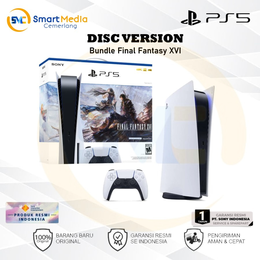 Jual Sony PlayStation 5 Disc Ver Bundle Final Fantasy XVI Garansi Resmi PS5 | Shopee Indonesia