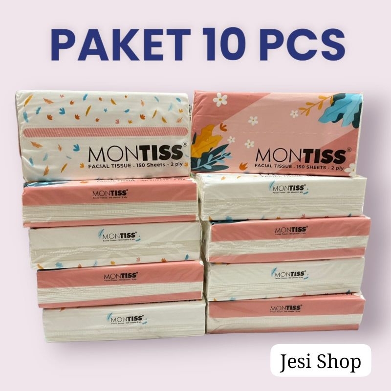 Jual ‼️PAKET HEMAT ISI 10‼️ Tissue Facial Montiss 150 Sheet / Tissue ...