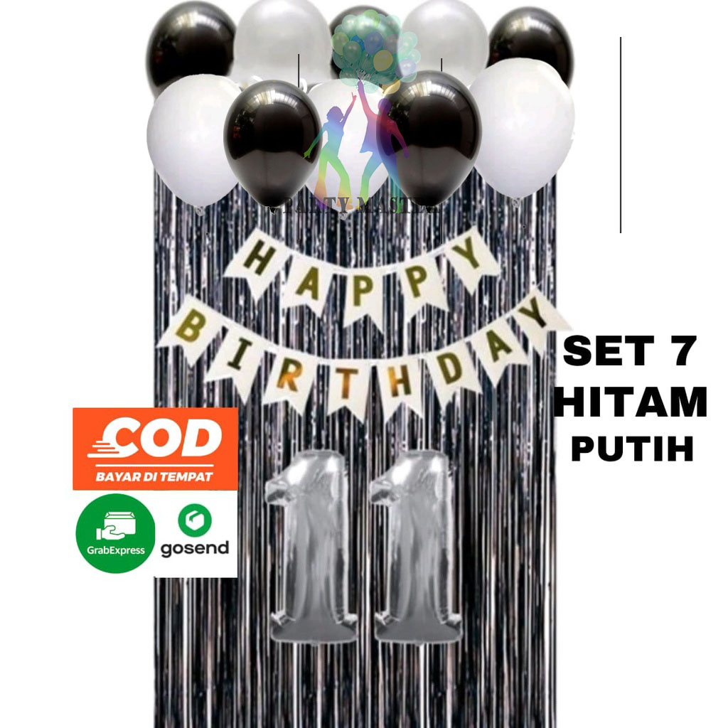 Jual [PAKET] Dekor Ulang Tahun Simple Balon Happy Birthday Dekor Simple ...