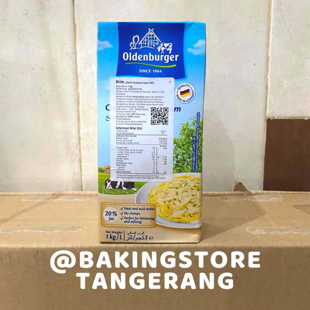 Jual Cooking Cream Oldenburger 1 Liter | Cooking Cream Olden Burger ...