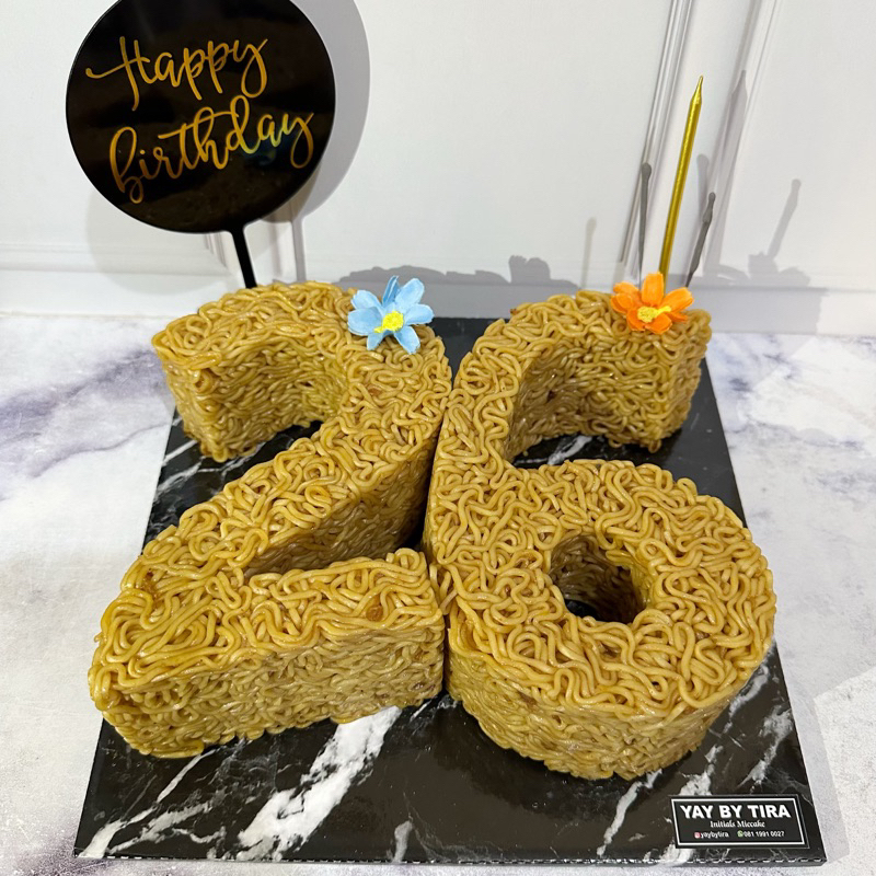 Jual Indomie cake Number Miecake ( Birthday / Anniversary ) Kue mie Angka | Shopee Indonesia