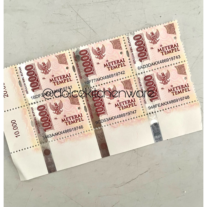 Jual Meterai Tempel 10000 Pos Indonesia Dokumen Original | Shopee Indonesia