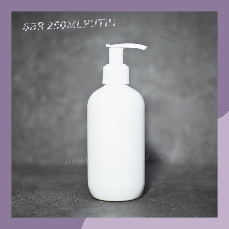 Jual DPI.ID - Botol Pump 250ml / Botol PET SBR 250ml Putih + Lotion Pump TwistLock Putih ...