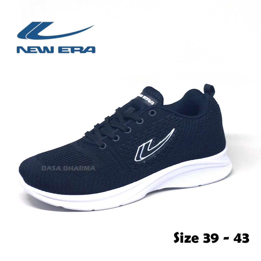 Jual Sepatu New Era Pro Lexus Pria Hitam Putih Sneakers Sekolah Size 39 - 43 | Shopee Indonesia