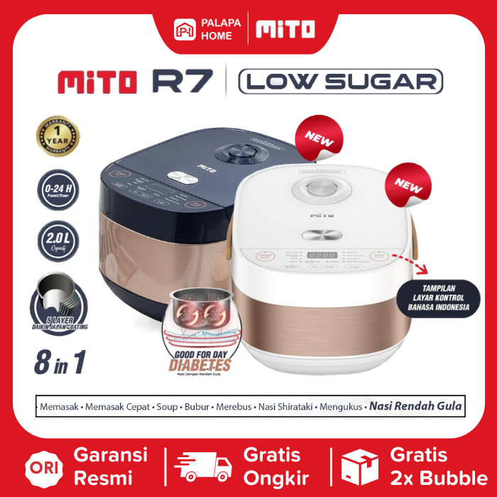 Jual Mito Rice Cooker Low Carbo Less Sugar R7 2 Liter | Magic Com ...