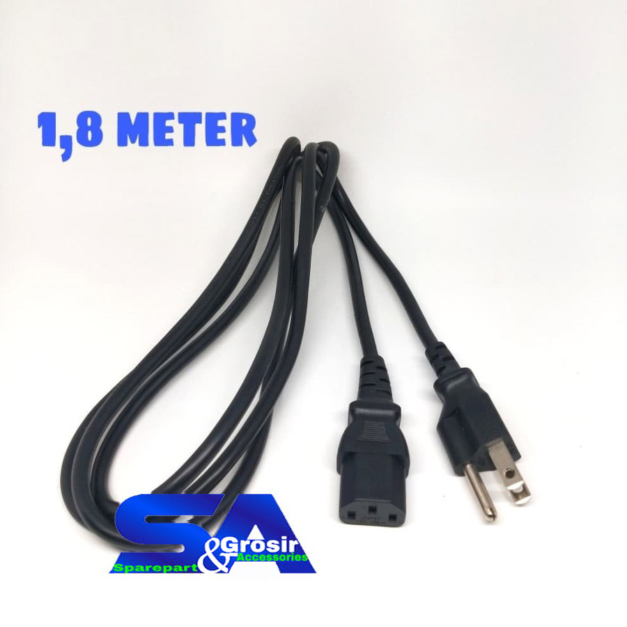 Jual Kabel Power PC 3 Kaki STANDAR Jack KECIL/Kabel Laptop Komputer CPU ...