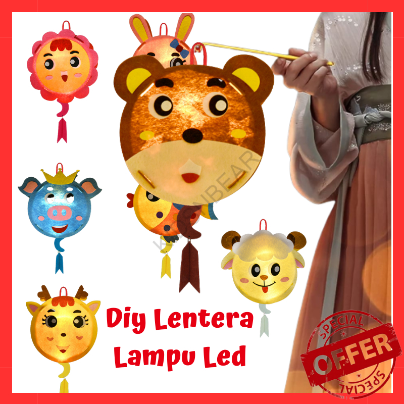 Jual DIY Lentera Lampu LED Flanel Mainan Edukasi Anak Handmade Lantern ...