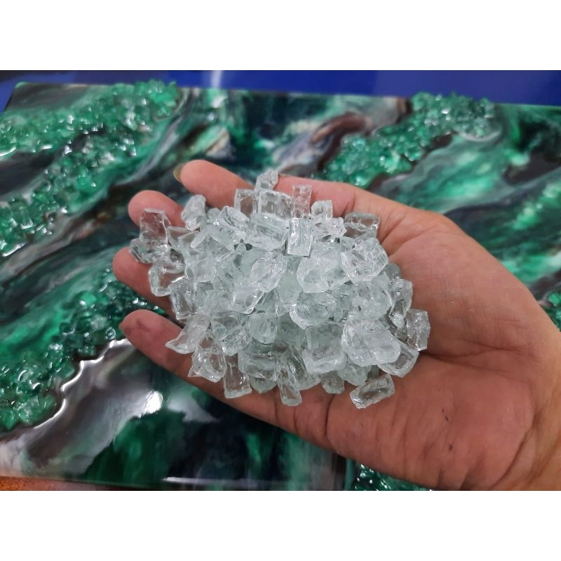 Jual serpihan kaca untuk geode dan dekorasi lainnya 1kg | Shopee Indonesia