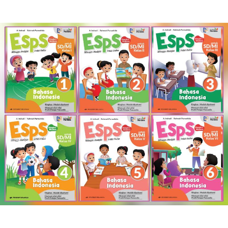 Jual ESPS BAHASA INDONESIA SD/MI KELAS 1.2.3.4.5 DAN 6 KURIKULUM MERDEKA ERLANGGA | Shopee Indonesia
