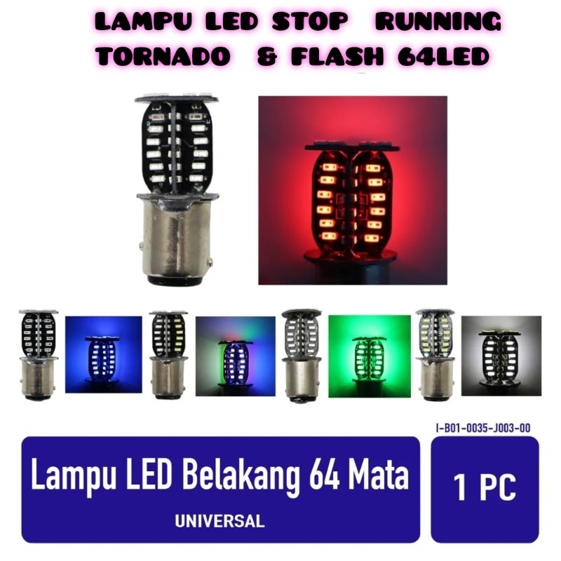 Jual Lampu Led Stop Running Tornado & flash 64 mata led 12v | Shopee ...