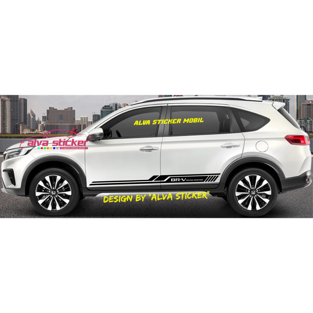 Jual (ALVA) best sticker brv all new list stripe stiker mobil honda all ...