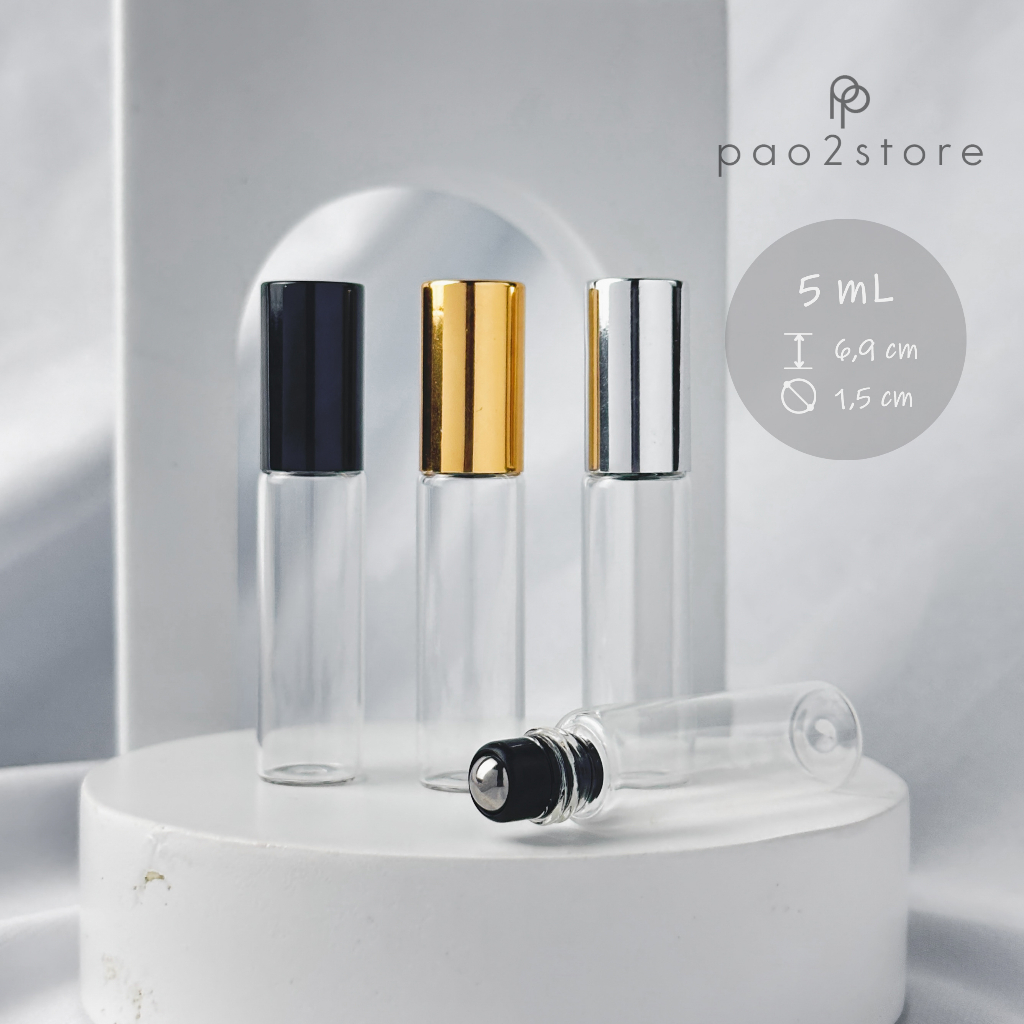 Jual Botol Roll on Kaca CLEAR Bening - Bola Roller Besi Stainless ...