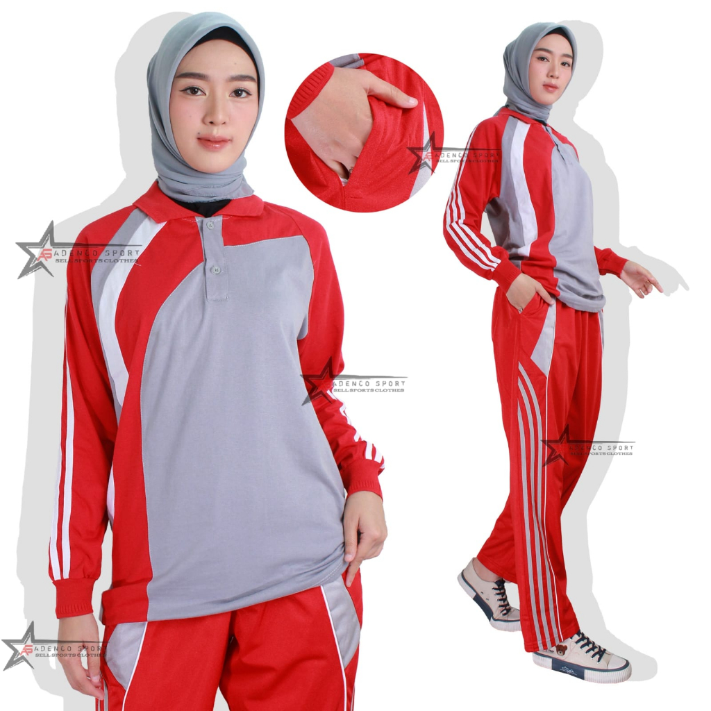 Jual setelan baju olahraga wanita/pria / seragam baju olahraga 1 set | Shopee Indonesia