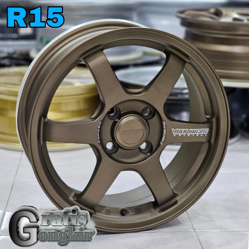 Jual velg ring 15x65 et 42 pcd 4x100 velg mobil te37 r15 murah velg Sirion Ayla Ignis jazz yaris ...
