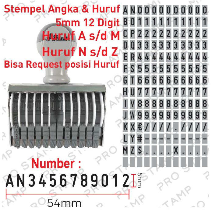 Jual Stempel Shiny Kombinasi Angka & Huruf Ukuran 5mm | Shopee Indonesia