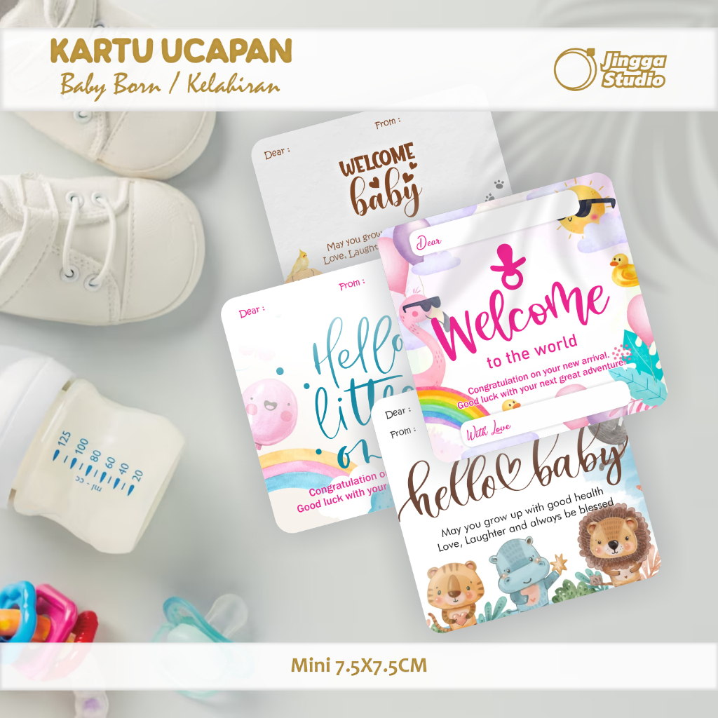Jual Greeting Card Baby Newborn Kartu Ucapan Kelahiran Bayi Mini | Shopee Indonesia