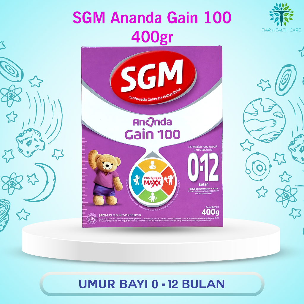 Jual SGM Ananda Gain 100 400gr Susu Formula Bayi 0-12 Bulan - Tiar ...