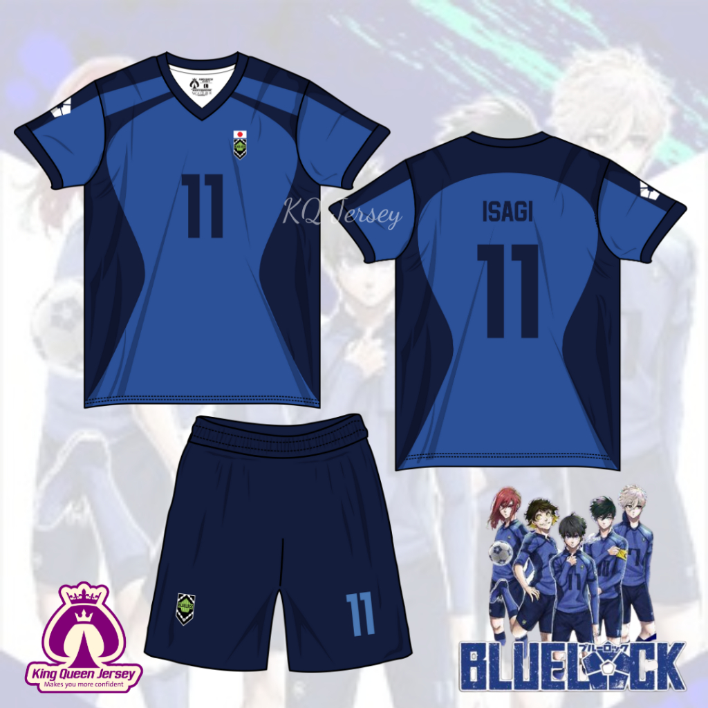 Jual KQ Jersey futsal bola Blue Lock Eleven Fullprint Dewasa Anak Custom Nama dan No Punggung ...