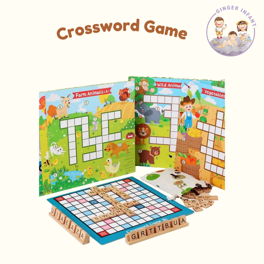 Jual children crossword game mainan anak puzzle mainan kayu by ...