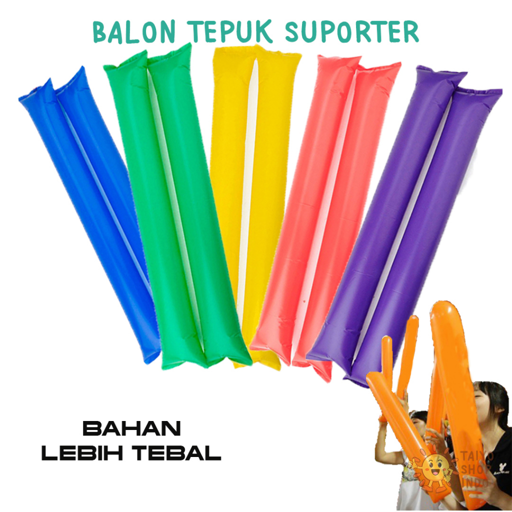 Jual TAIYO Balon Tepuk Supporter Set 2pcs Pemandu Sorak Warna Polos ...