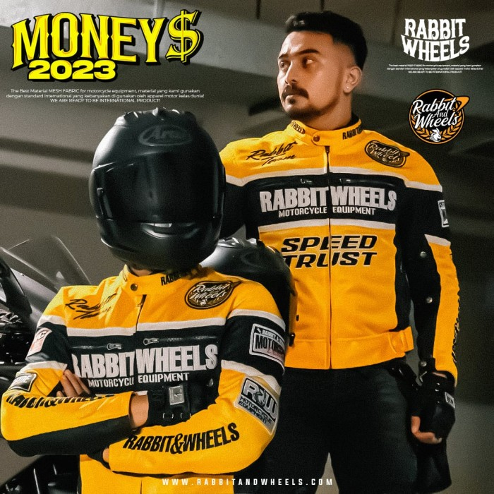 Jual RABBIT AND WHEELS Money 2023 (Free Protector) Jacket- Jaket RNW ...
