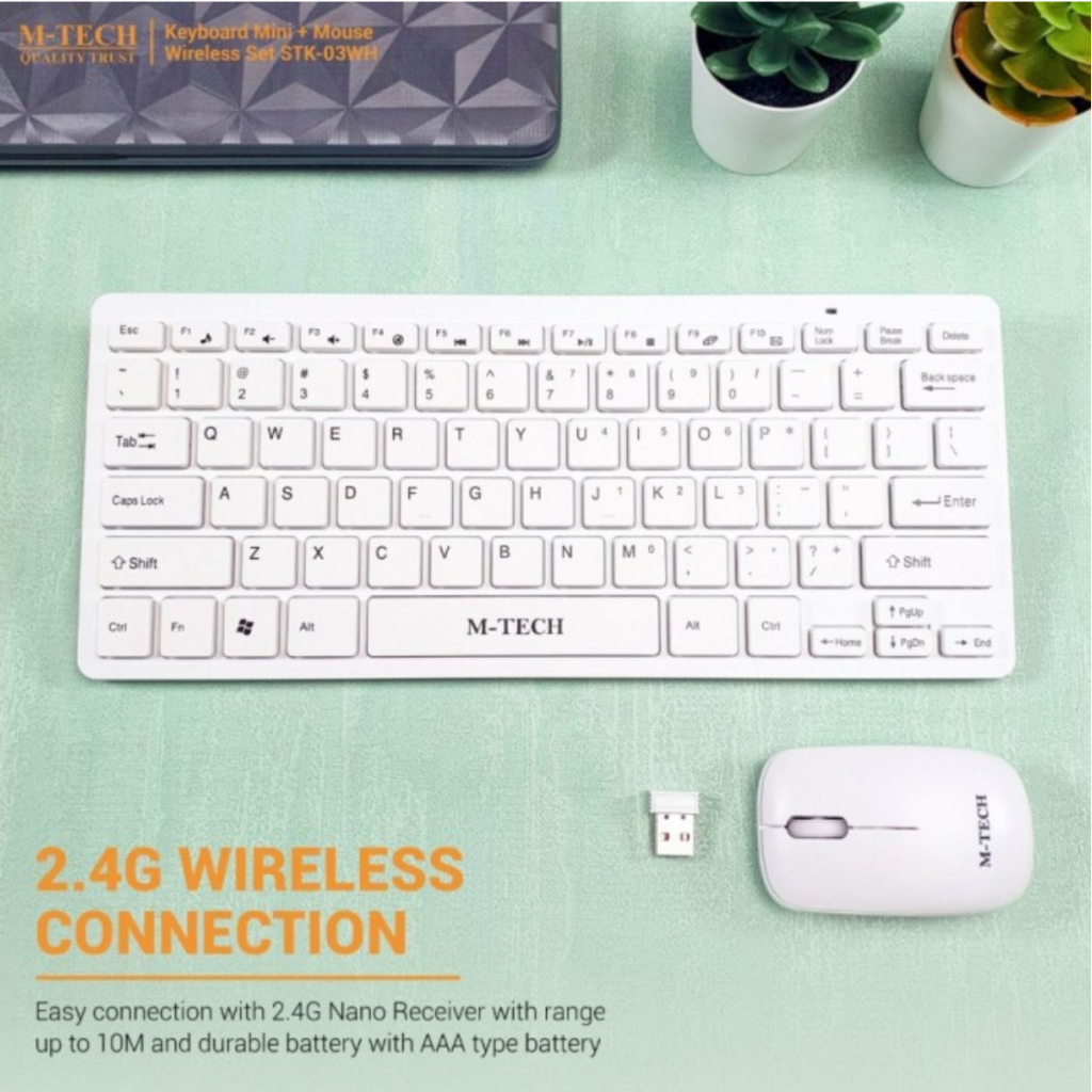 Jual Keyboard Mini M-Tech Wireless STK-03 Keyboard Mouse Wireless PC ...