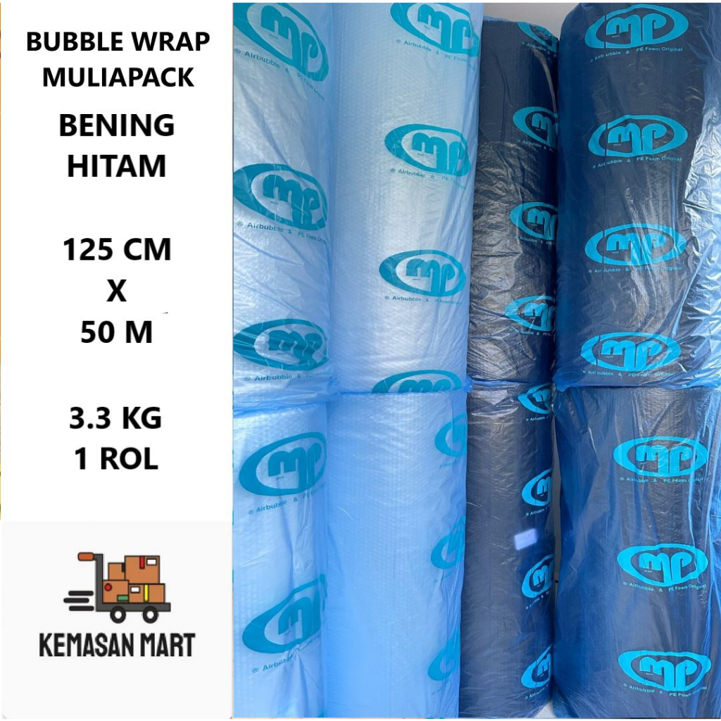 Jual Bubble Wrap Bening Hitam Mulia Pack / Muliapack MP 125cm x 50M ...