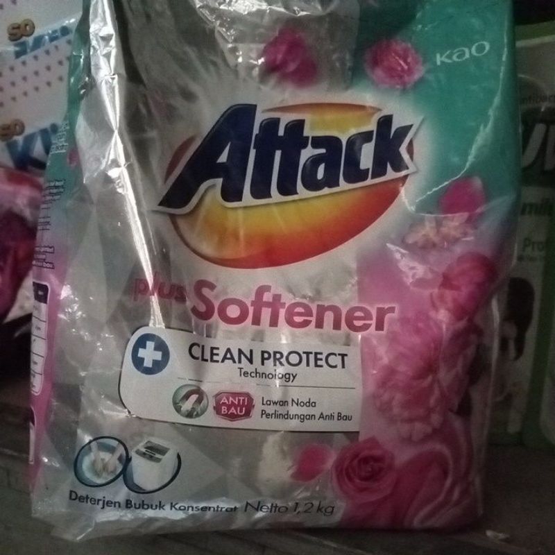 Jual attack plus softener deterjen bubuk 750g ) 1,2kg | Shopee Indonesia
