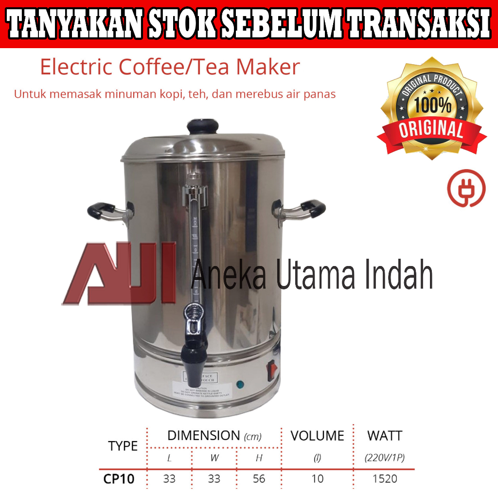 Jual Getra CP10 CP-10 Electric Coffee / Tea Maker - Mesin Pembuat Kopi, Teh Dan Merebus Air ...