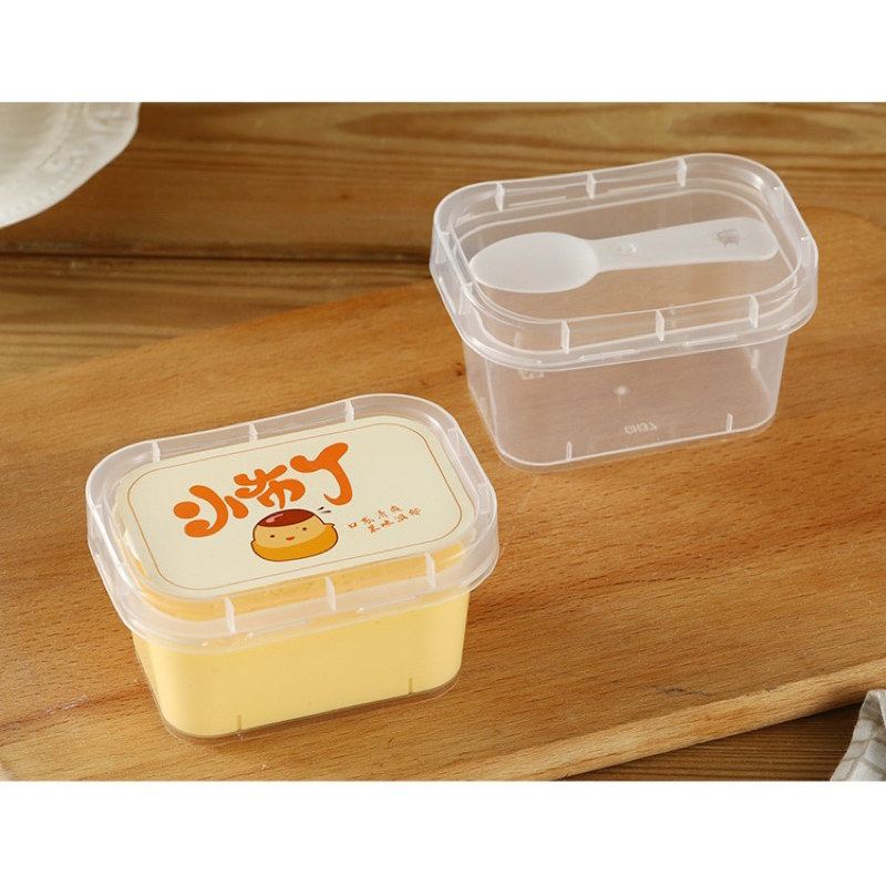 Jual Cup Dessert Rectangular + Spoon isi 10 / Kotak Kue Dessert / Cup ...