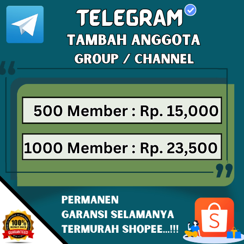 Jual TERMURAH!!! Tambah Member Group/Channel Telegram | Anggota Channel ...