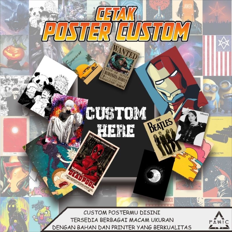 Jual Cetak Poster Wall Decor Custom Murah | A4 A5 A6 | High Quality ...