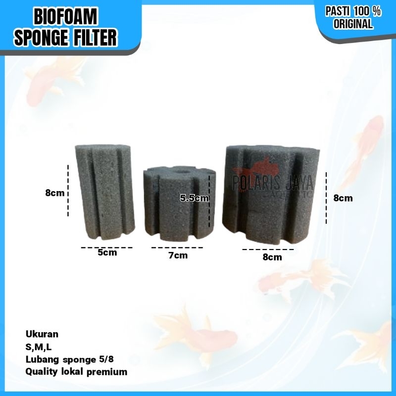 Jual BIOFOAM SPONGE FILTER AQUARIUM UKURAN S M L | Shopee Indonesia