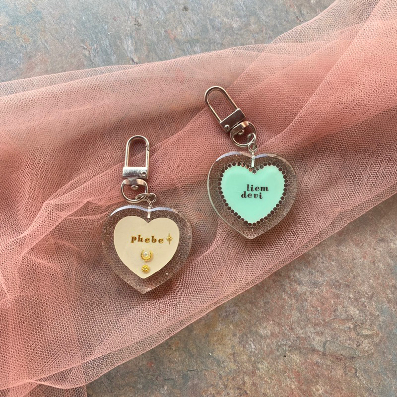 Jual Gantungan Kunci Hati Shaker | Keychain Hati | Custom Keychain Hati ...