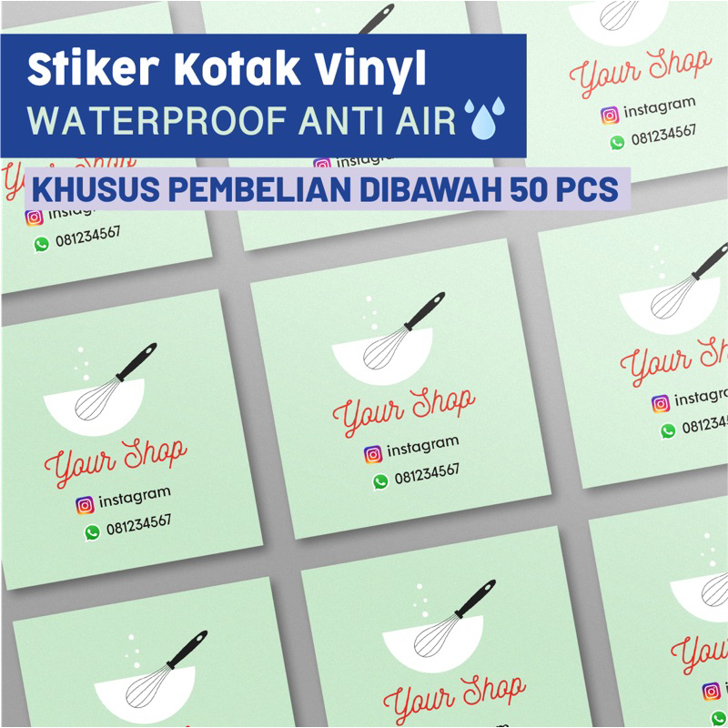Jual Cetak Stiker Label Kotak VINYL WATERPROOF MINIMAL ORDER 50 PCS ...