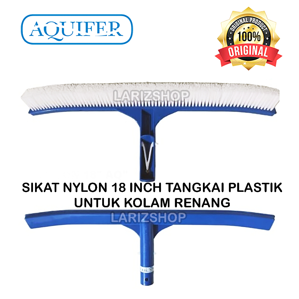 Jual Sikat Nylon Tangkai Plastik 18 Inch AQUIFER ORIGINAL / Sikat Kolam ...