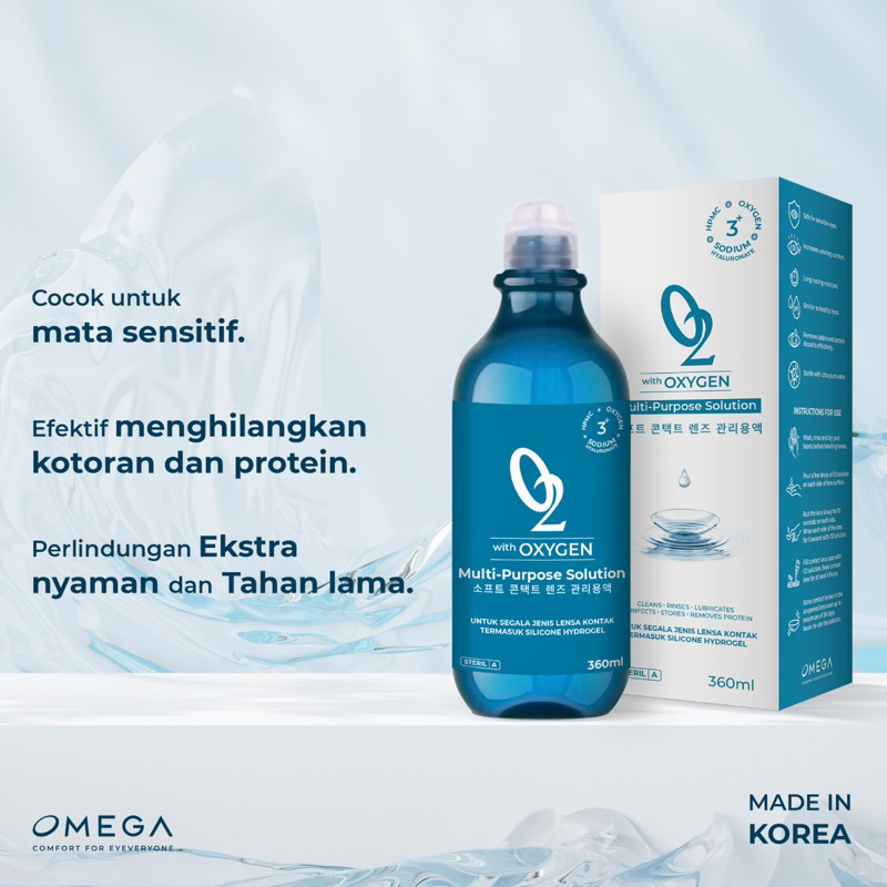 Jual Cairan Softlens O2 Oxygen 360ml New Formula by Omega | Shopee Indonesia