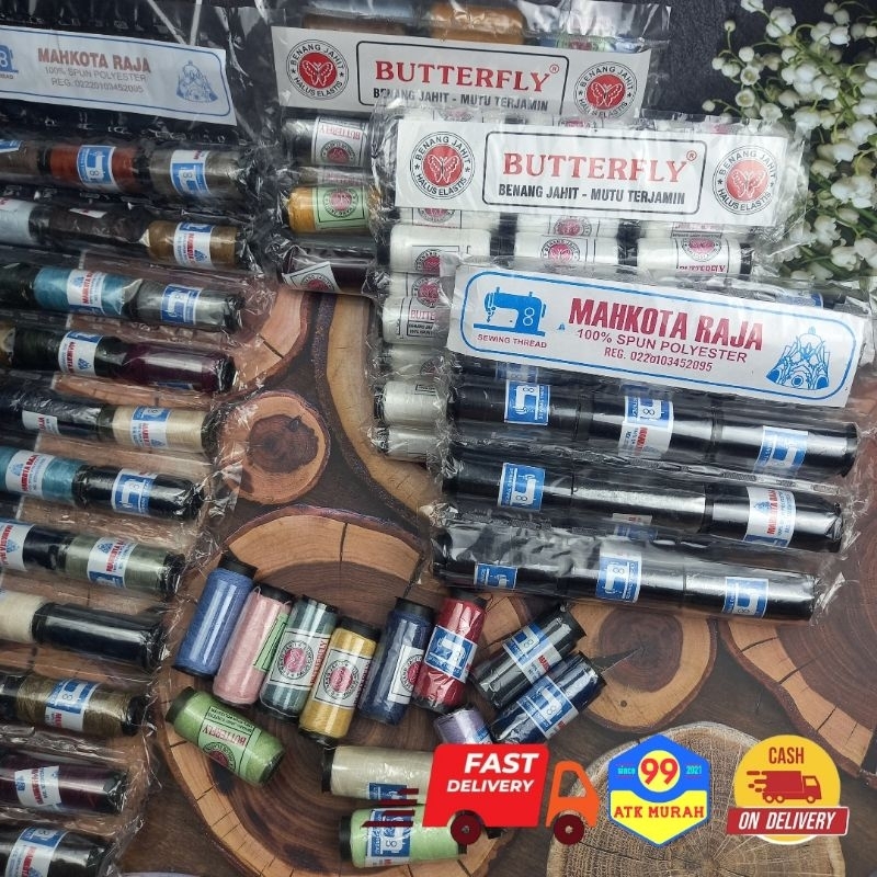 Jual Benang BUTTERFLY-Mahkota Raja 36pcs/Benang Jahit/Alat Menjahit ...