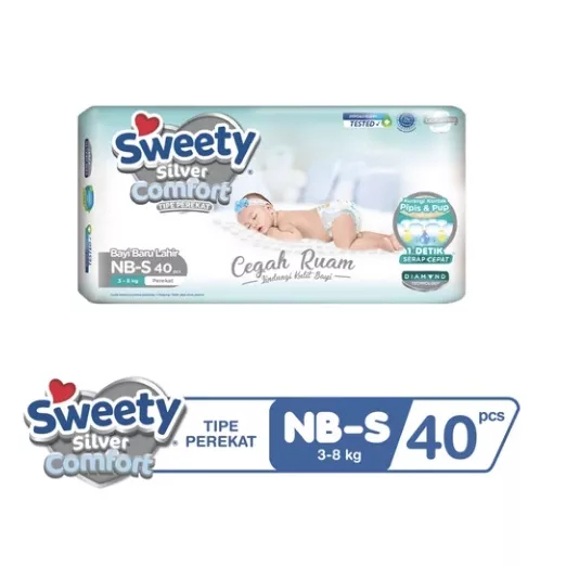 Jual Sweety silver pants NBS-40 S32 M28 L26 XL24 XXL22 popok baby type ...