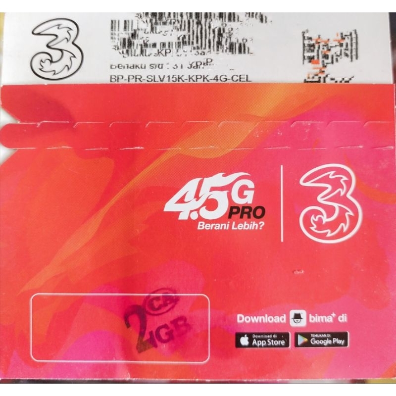 Jual NOMOR CANTIK THREE KARTU PERDANA + KUOTA AON1 (2GB) | Shopee Indonesia