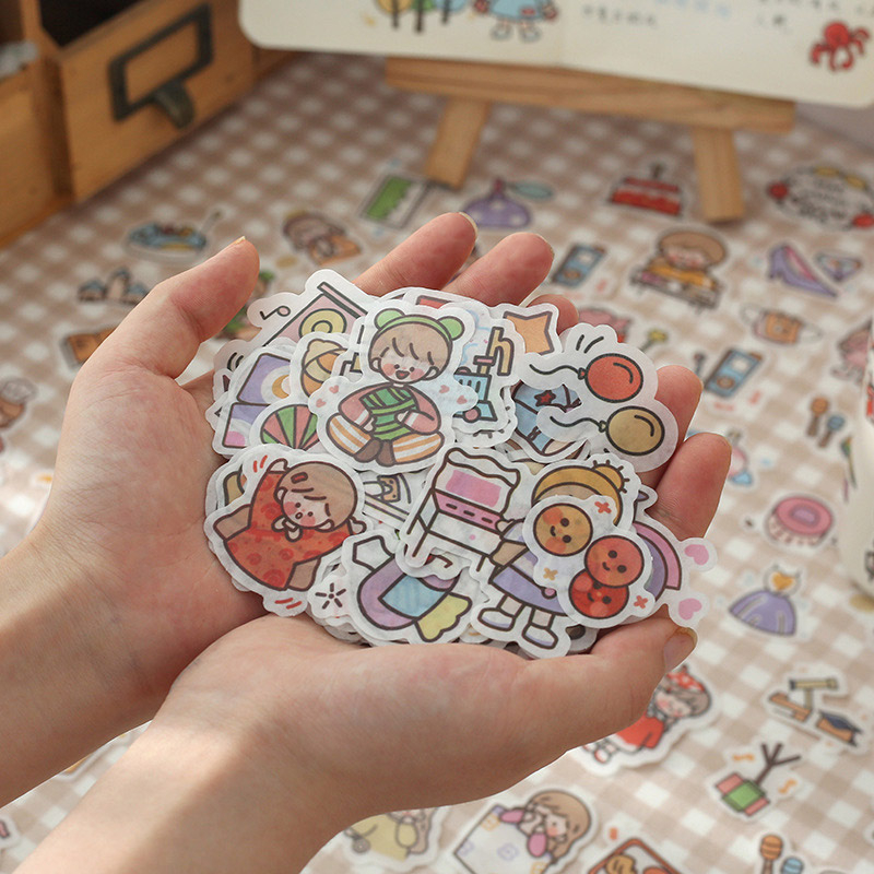 Jual My Girly Planet Flake Stickers Set Gambar Tempel Hias Warna Warni ...