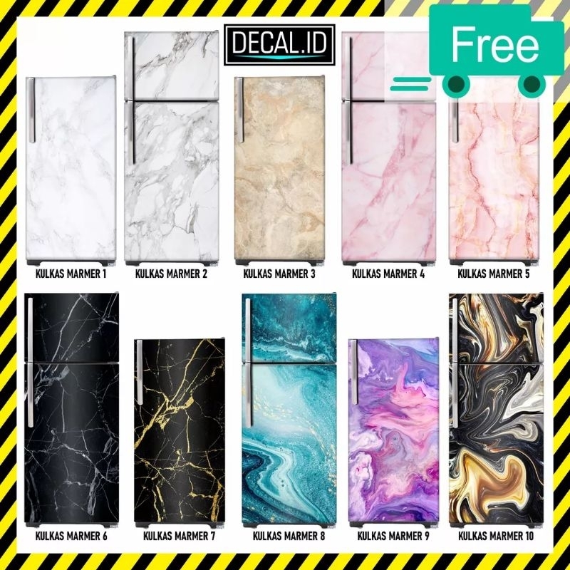 Jual STIKER KULKAS 2 PINTU MOTIP MARMER | Shopee Indonesia