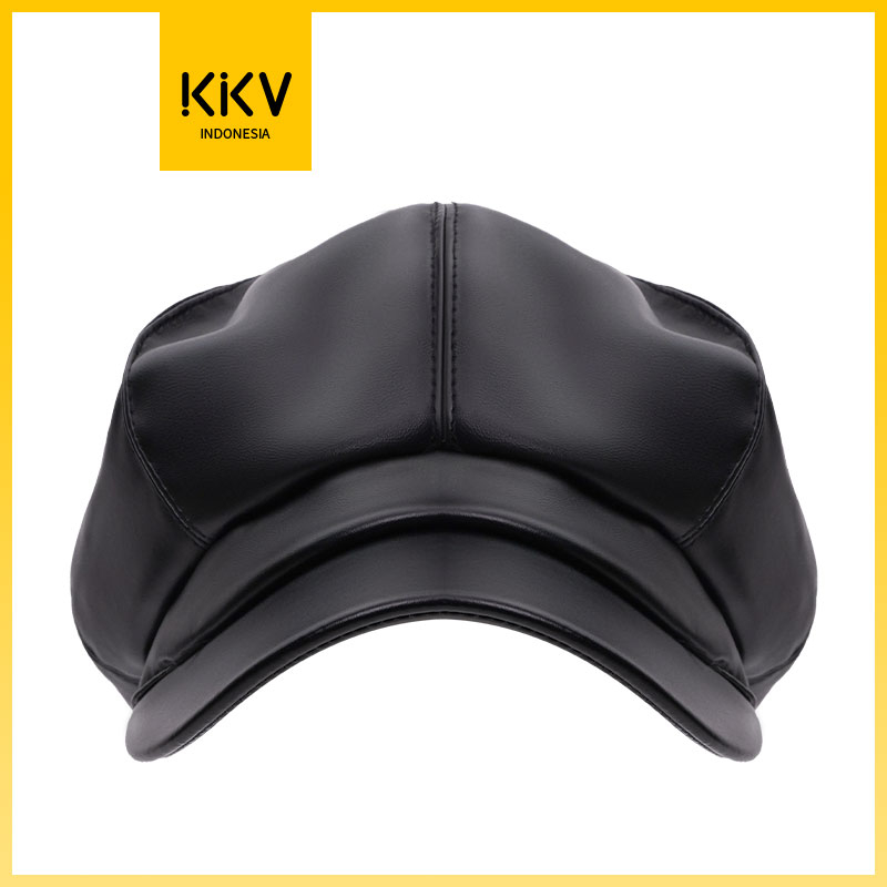 Jual kkv Ohgo! leather Black Classic Beret cap/Baret Klasik Hitam ...