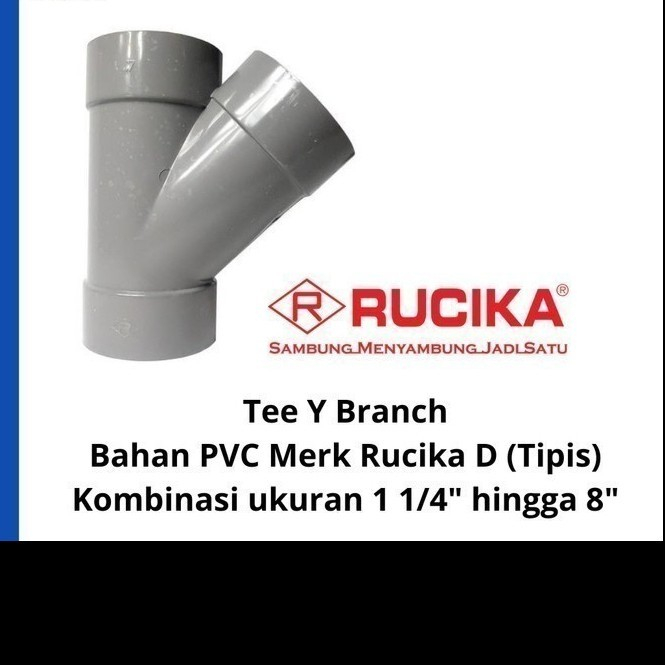 Jual Tee Y Branch PVC Rucika 6" x 6" 45 derajat D (Tipis) | Shopee ...