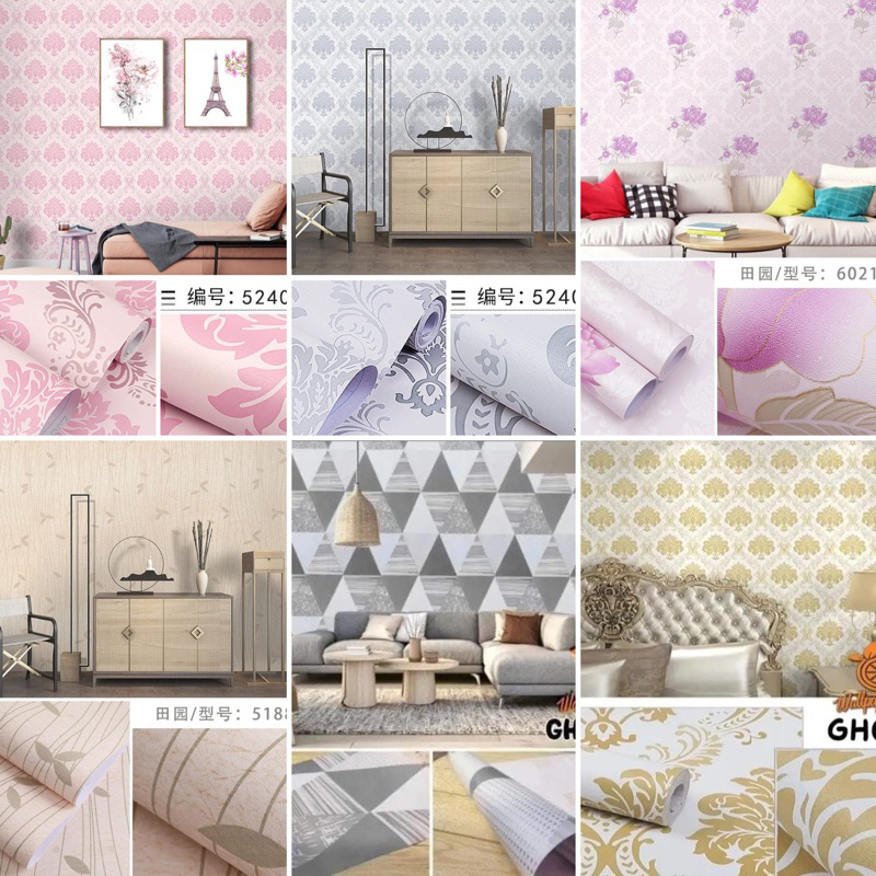 Jual GROSIR WALLPAPER STICKER DINDING UK LEBAR 45CM X PANJANG 8-9M ...