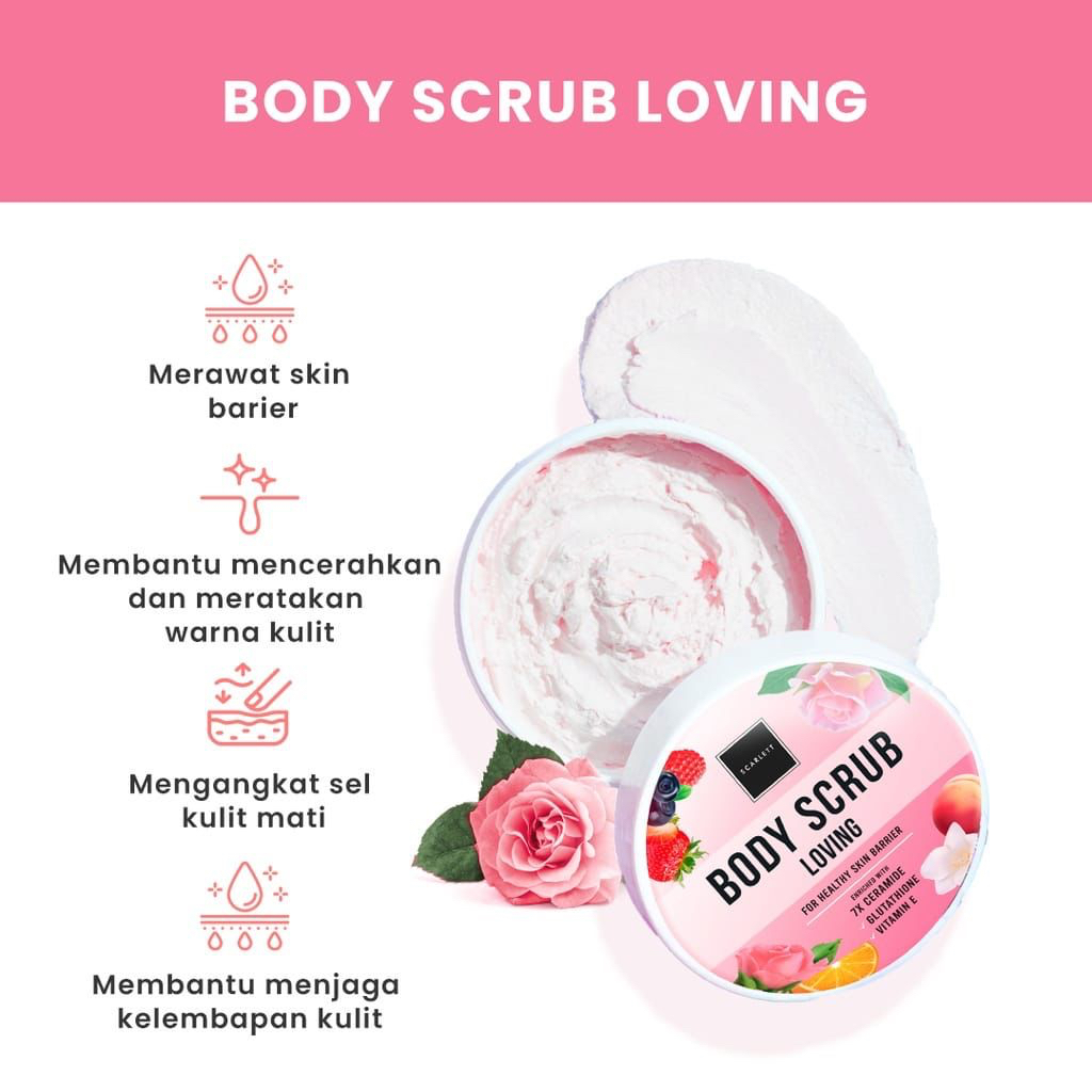 Jual [BPOM] SCARLET Whitening Body Scrub Scarlett By Felicya Angelista ...