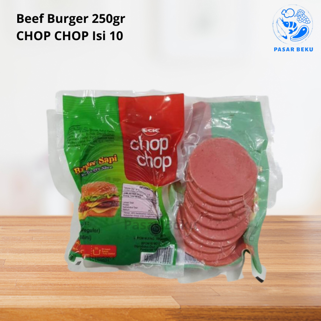 Jual (Khusus AREA SUMBAR) Beef Burger Chop Chop Brand Isi 10 250gr ...